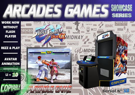 Second Life Marketplace - [18] = Street Fighter Ex Plus = Showcase 27 Arcades Games [BOX]